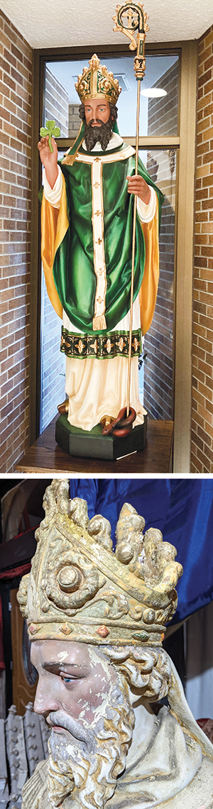 St. Patrick statue restored, relocated to church in Hastings