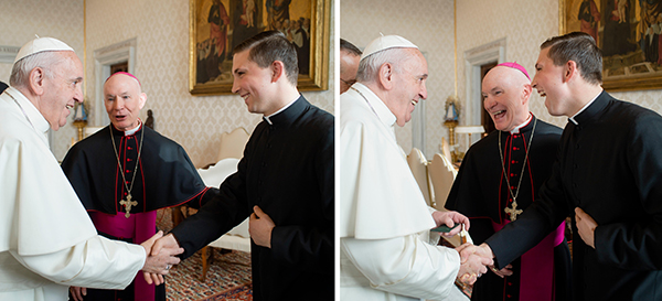 'The young men... strengthen their faith and love for the Roman Pontiff'